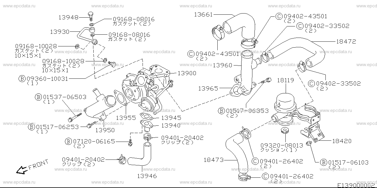 Turbocharger for Suzuki Jimny, JA71C 120001-166001 11.1987-02.1990 ...