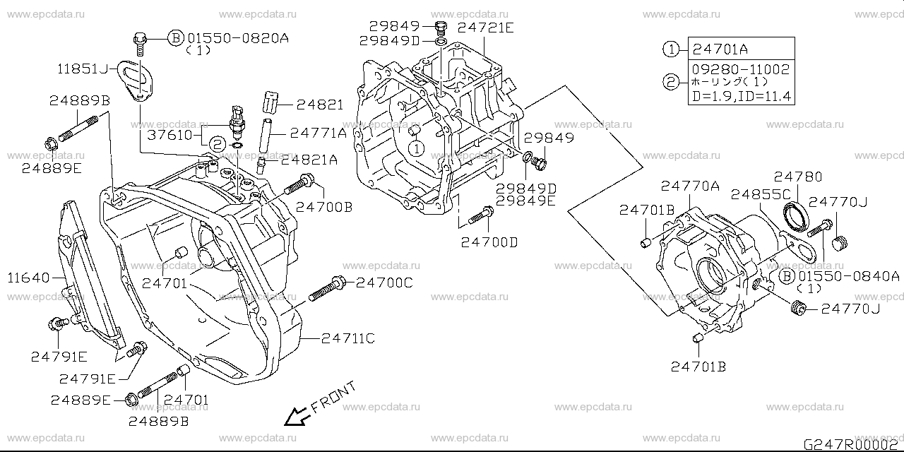 Transmission case (mt) for Suzuki Carry Truck 11 generation, restyling ...